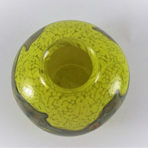 George Machart Yellow Art Glass Hanging Heart & Vine Vase Ca. 2001 ...