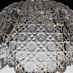 ABP Brilliant Cut Glass Bowl Harvard Cane Pattern and Hobstar - Etsy