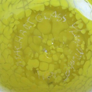 George Machart Yellow Art Glass Hanging Heart & Vine Vase Ca. 2001 ...