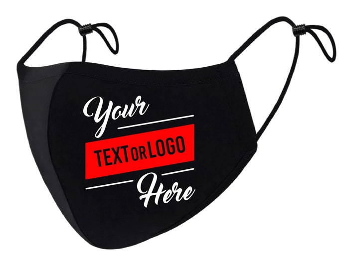 Custom Face Mask With Filter Nose Wire, Anti Fog Washable Reusable Face ...