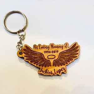 Memorial Custom Key Chain in Loving Memory Key Chain Rest in Peace Key ...