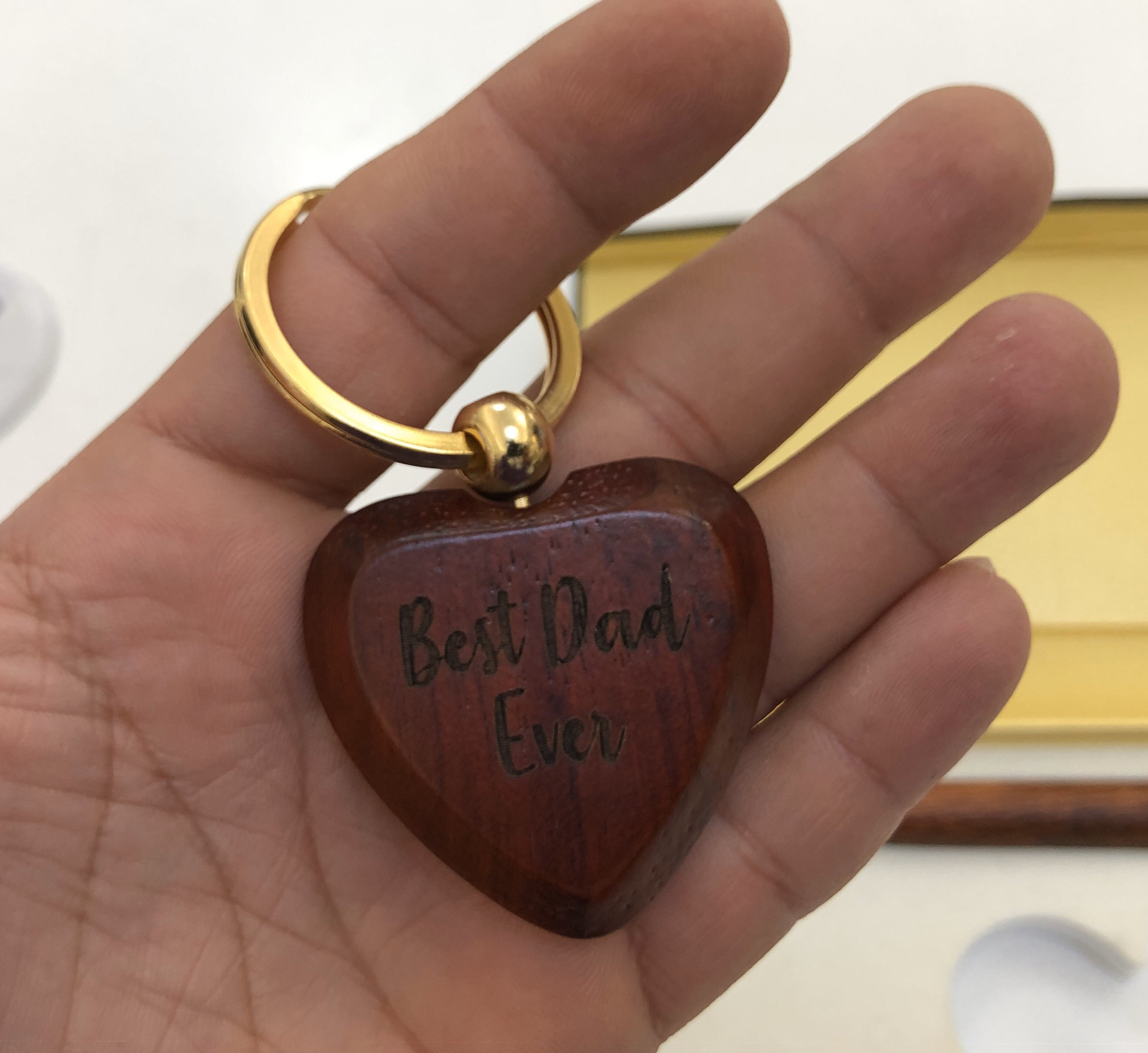 Rosewood Pen and Key Chain Personalized With Names or Dates | Etsy