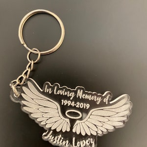 Memorial Custom Key Chain in Loving Memory Key Chain Rest in Peace Key ...
