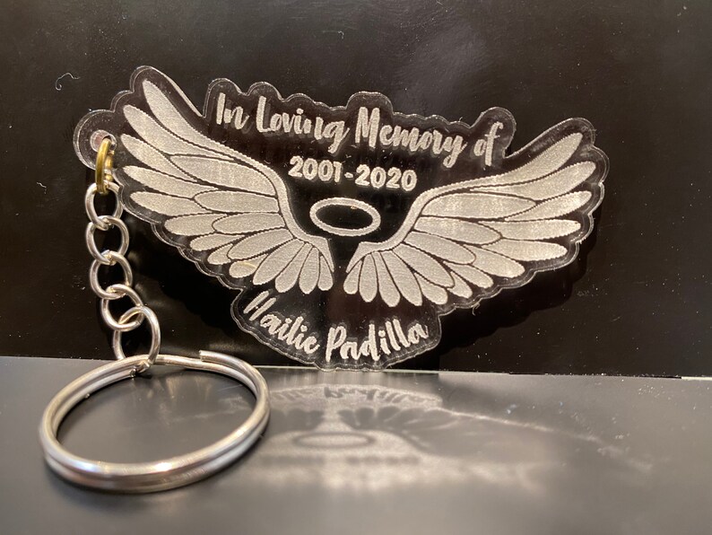 Memorial Custom Key Chain in Loving Memory Key Chain Rest - Etsy