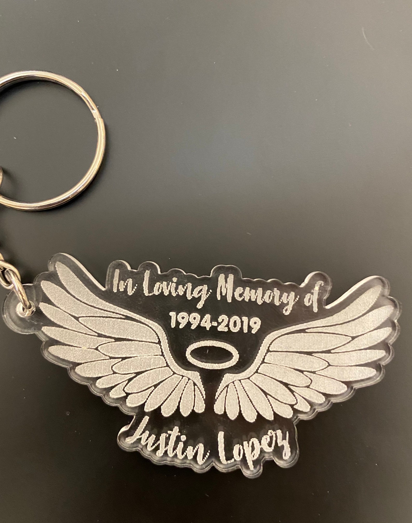 Memorial Custom Key Chain in Loving Memory Key Chain Rest - Etsy