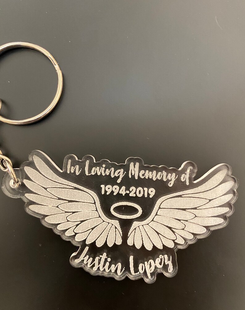 Memorial Custom Key Chain in Loving Memory Key Chain Rest - Etsy