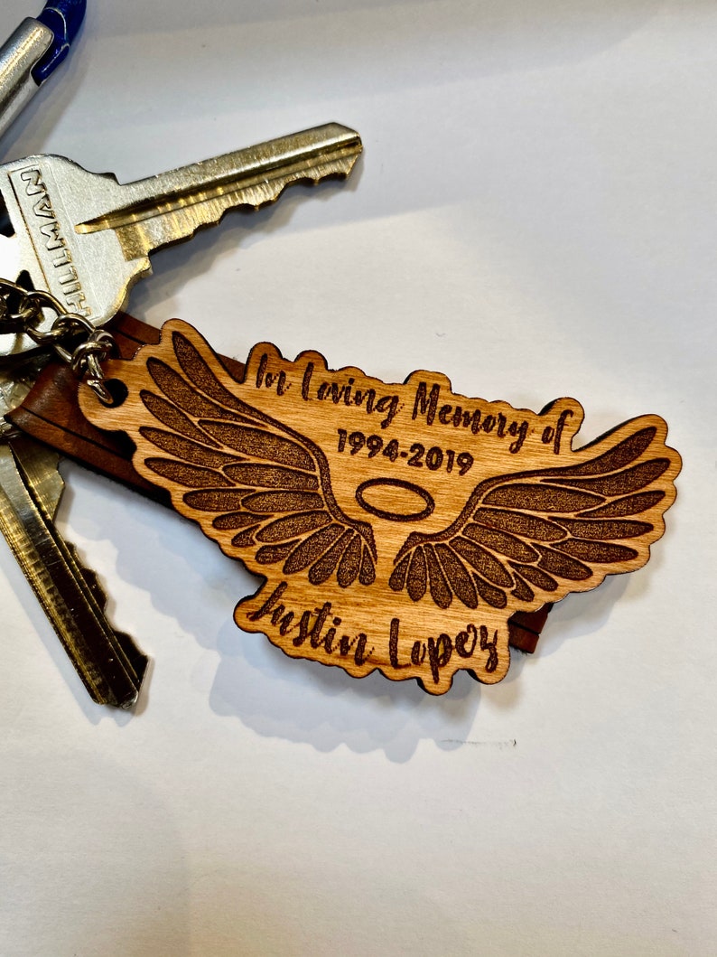 Memorial Custom Key Chain in Loving Memory Key Chain Rest - Etsy