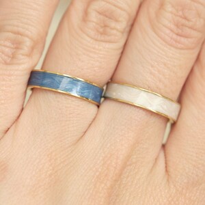 Gold Enamel Ring, Color Dye Ring, Gold Ring, Tarnish Free Ring, Dainty ...