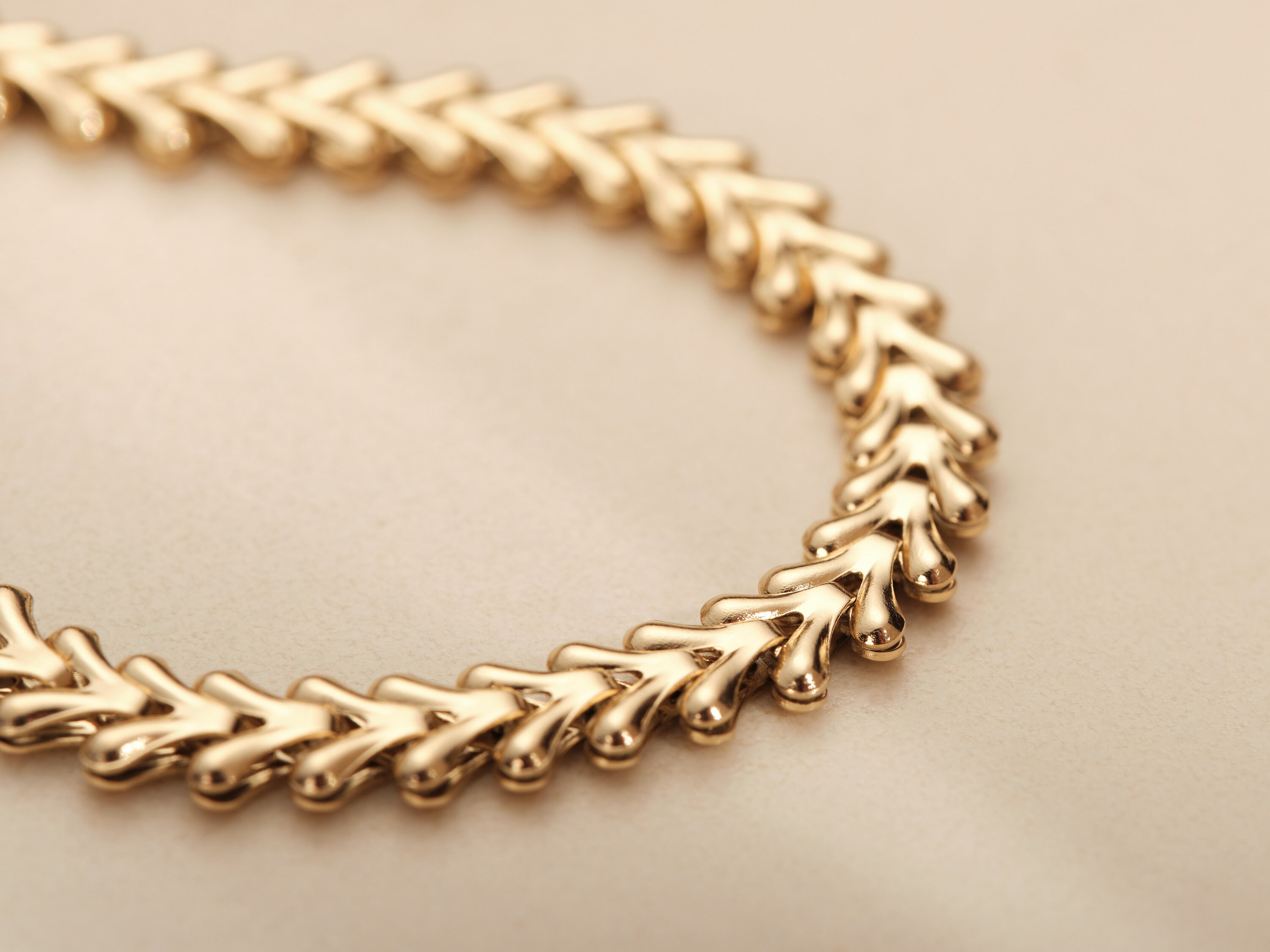 Gold Fishbone Chain Necklace Fishbone Necklace Gold Chain - Etsy