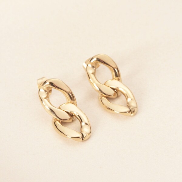 Gold Chain Earrings - Etsy