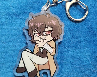 Funny Dazai Osamu Bsd Bungo Stray Dogs Keychain Keyring Season 5 - Etsy