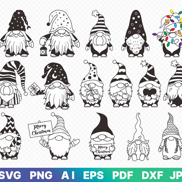 Cute Christmas Dwarf Gnomes Coloring Book 6 Pages - Etsy Canada