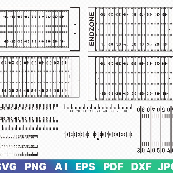 Football Field Svg - Etsy