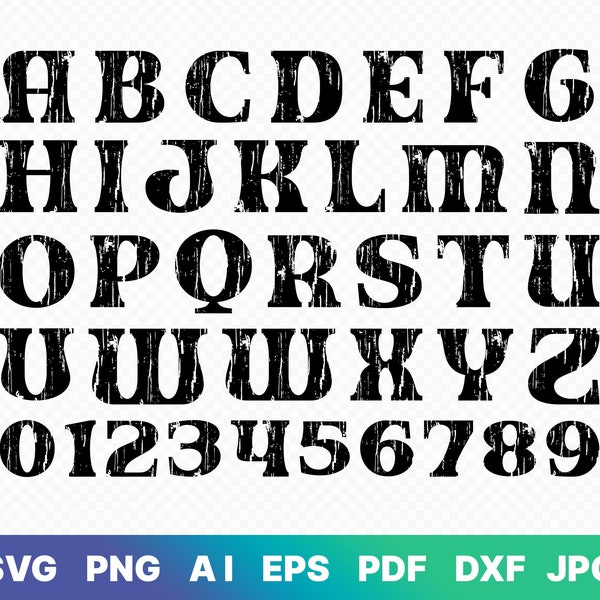 Distressed Font - Etsy