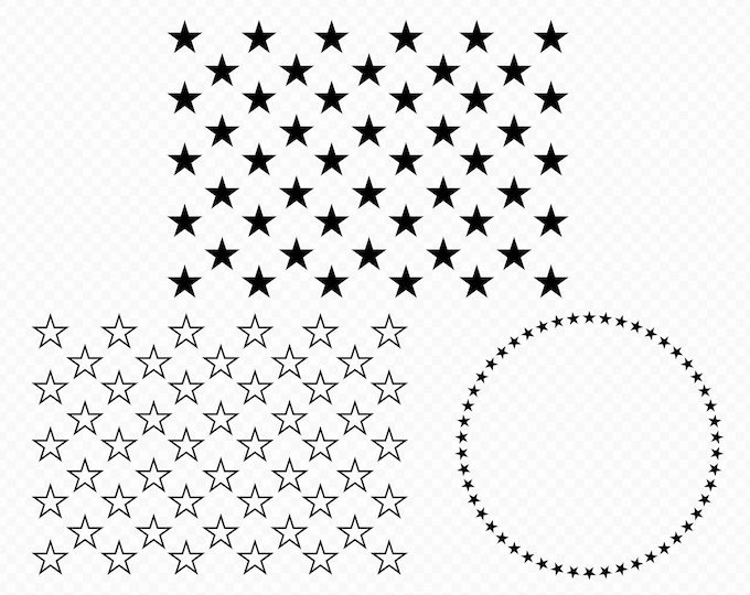 50 Stars SVG - Etsy