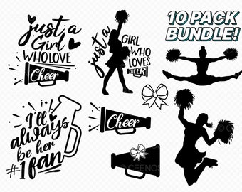 Cheer Team Svg, Cheerleader Girl Svg, Cheer BIG SVG Bundle ...