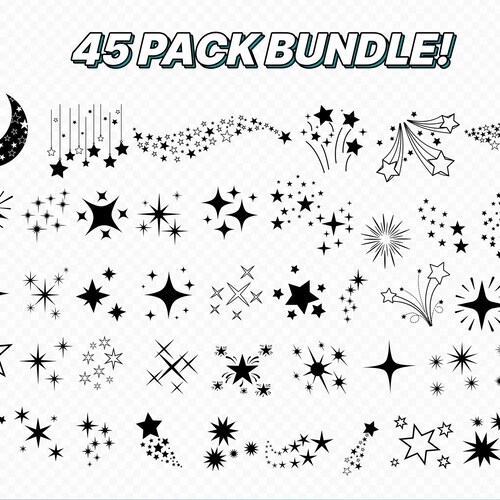 Sparkle Stars Svg Png Jpg Eps Pdf Clipart Vector - Etsy