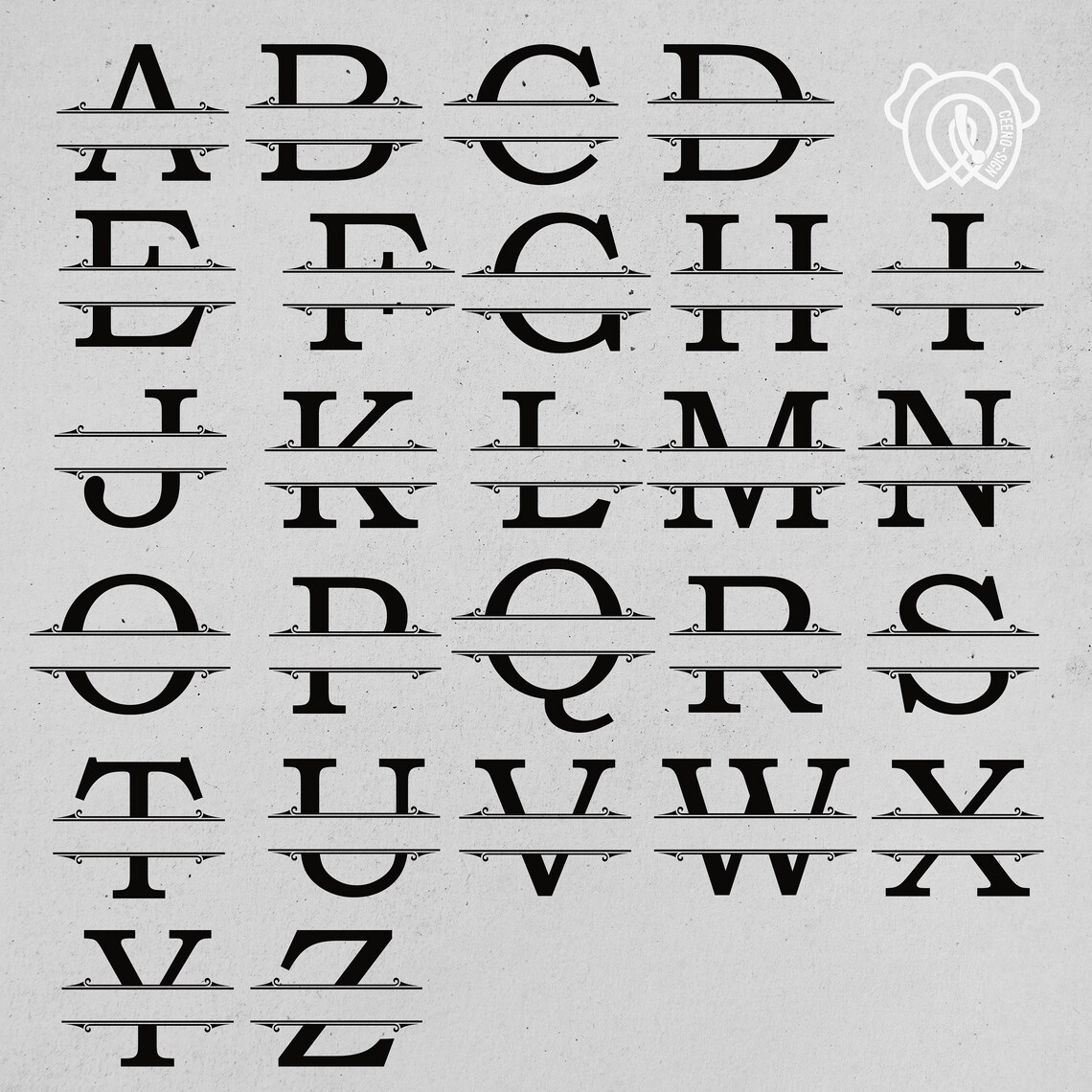 Interlocking Vine Monogram SVG Monogram Font Svg Vine - Etsy