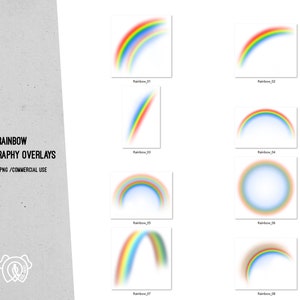 Rainbow Overlays, Photography Overlays, Rainbow PNG Clipart Photo ...