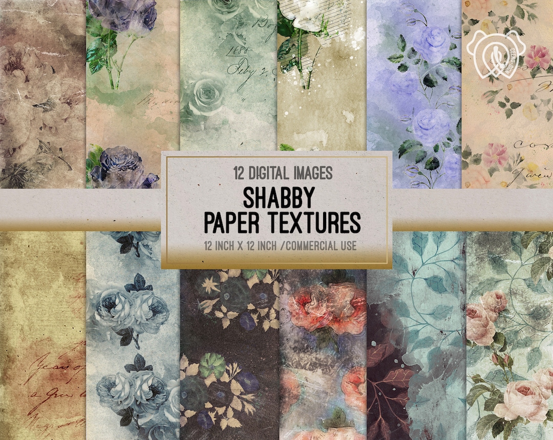 Shabby Paper Textures,vintage Grunge Shabby Backgrounds,digital ...