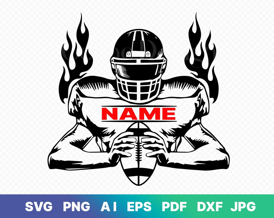 Football Player Svg Football Name Svg Football Svg Football - Etsy