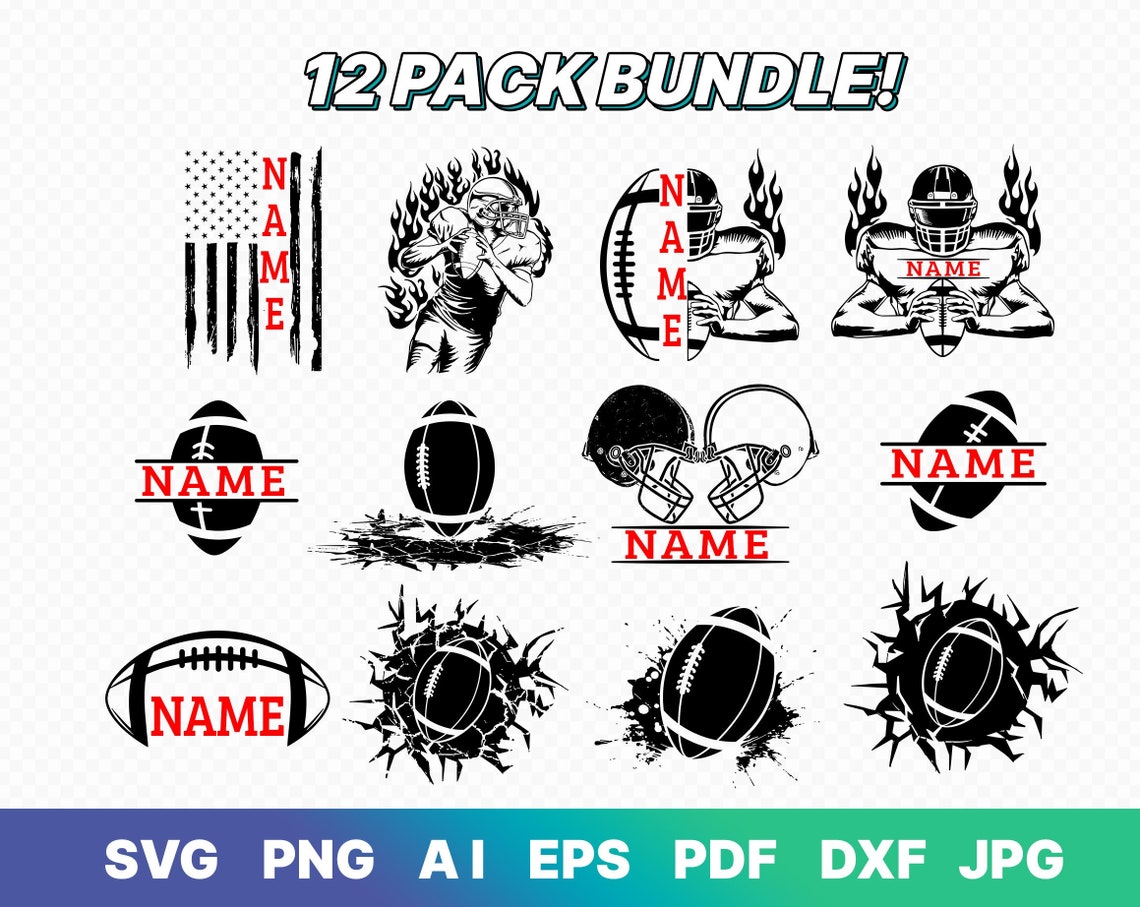 Football Player Svg Football Name Svg Football Svg Football - Etsy