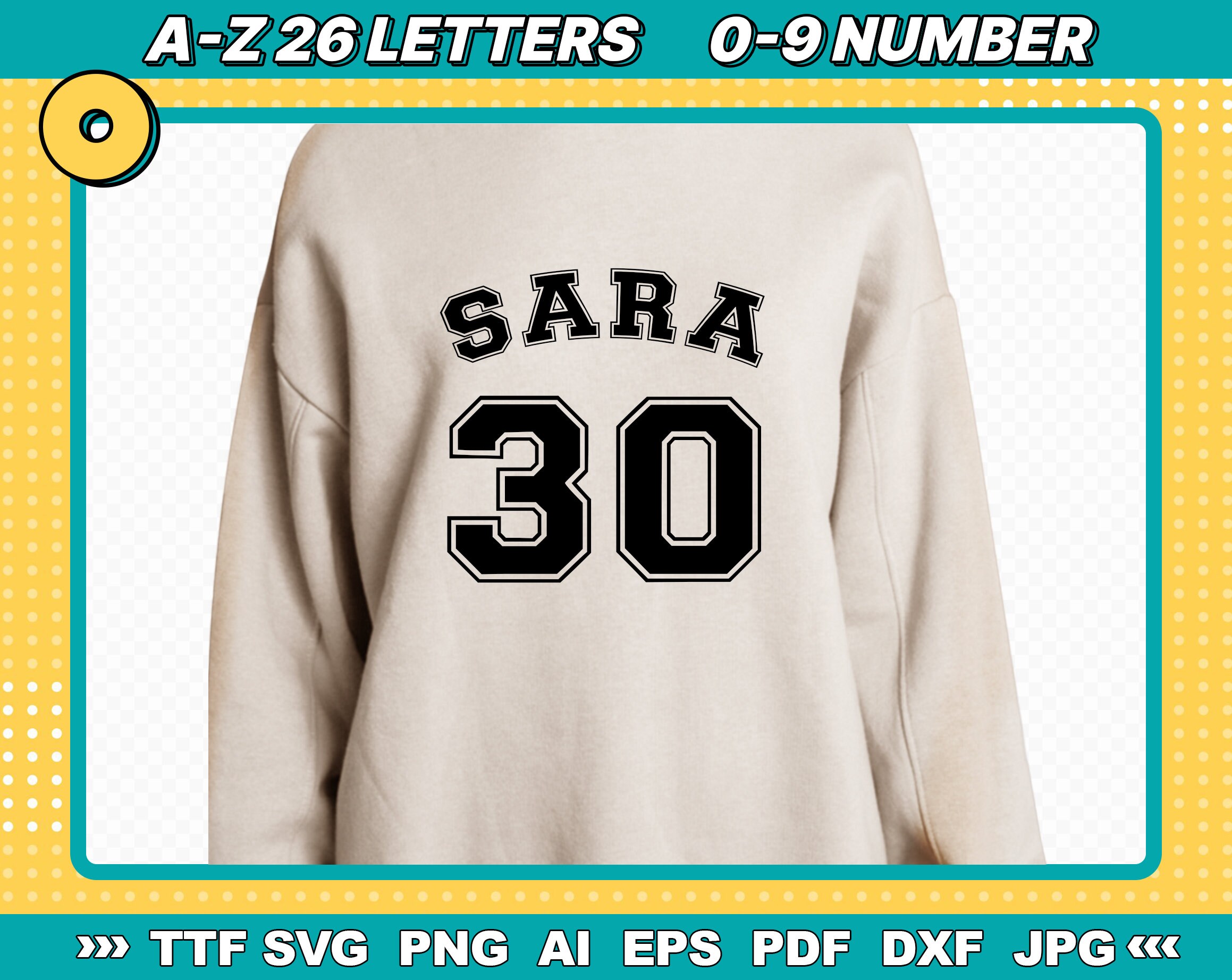 Varsity Font SVG + TTF, Sports Font, Varsity Alphabet, School Font ...