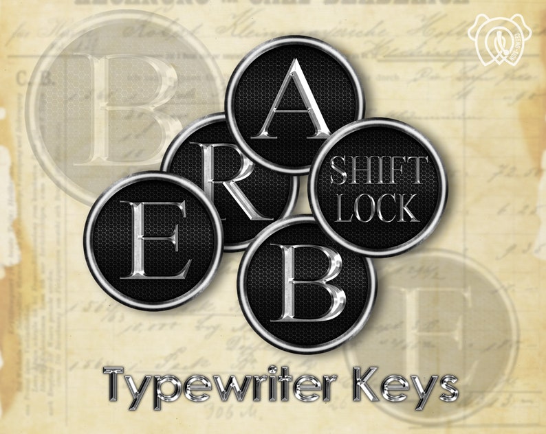 Typewriter Keys Digital Black clip Art Commercial Use 1 - Etsy