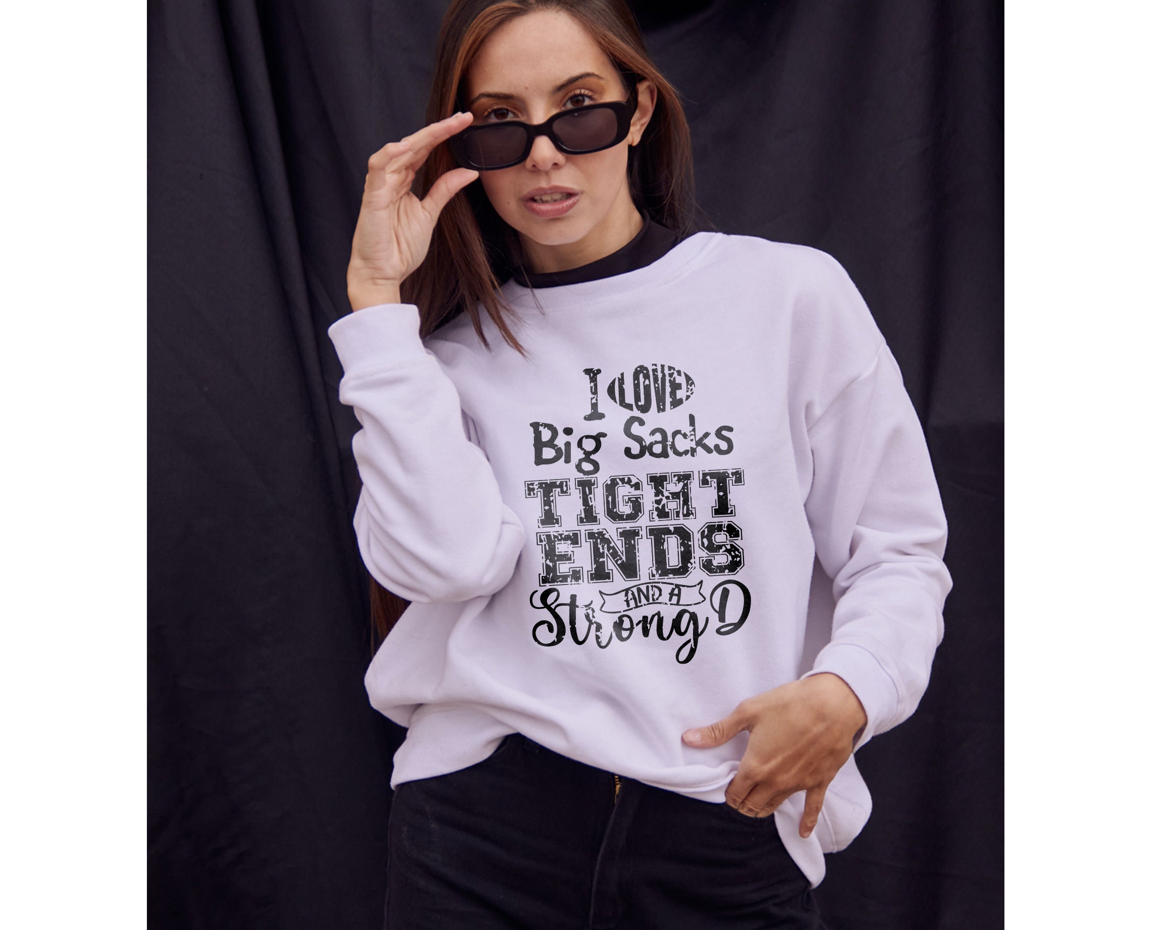 I Love Big Sacks Tight Ends and A Strong D Svg, Football Girlfriend Svg ...