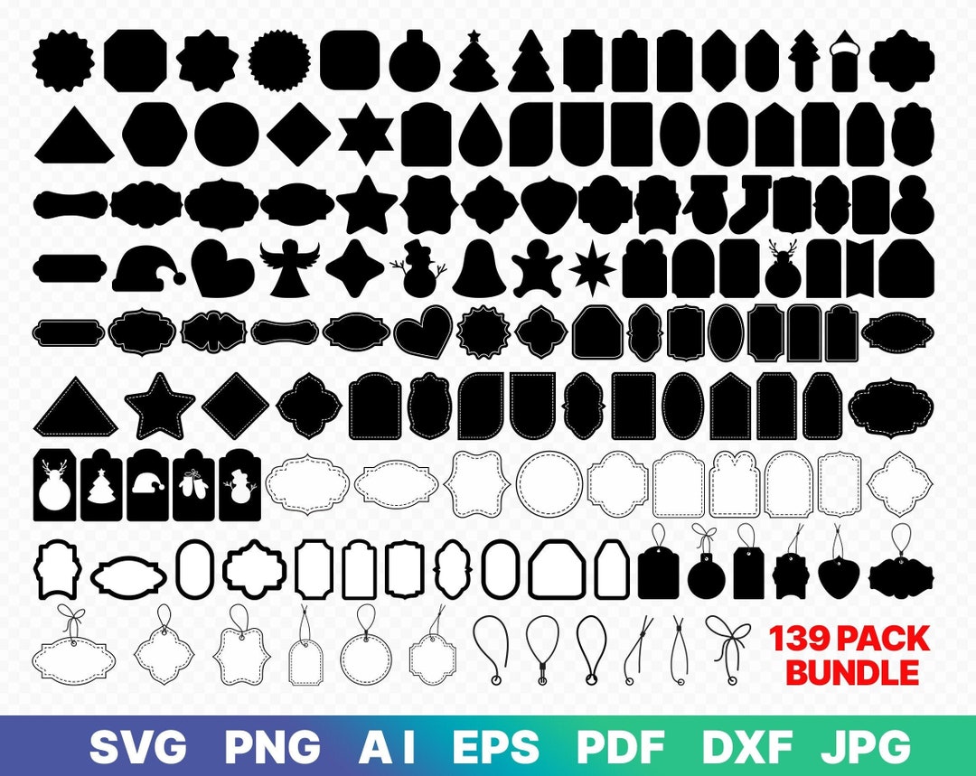 Tags and Labels Svg Bundle, Tags Svg for Cricut, Labels Svg for Cricut ...