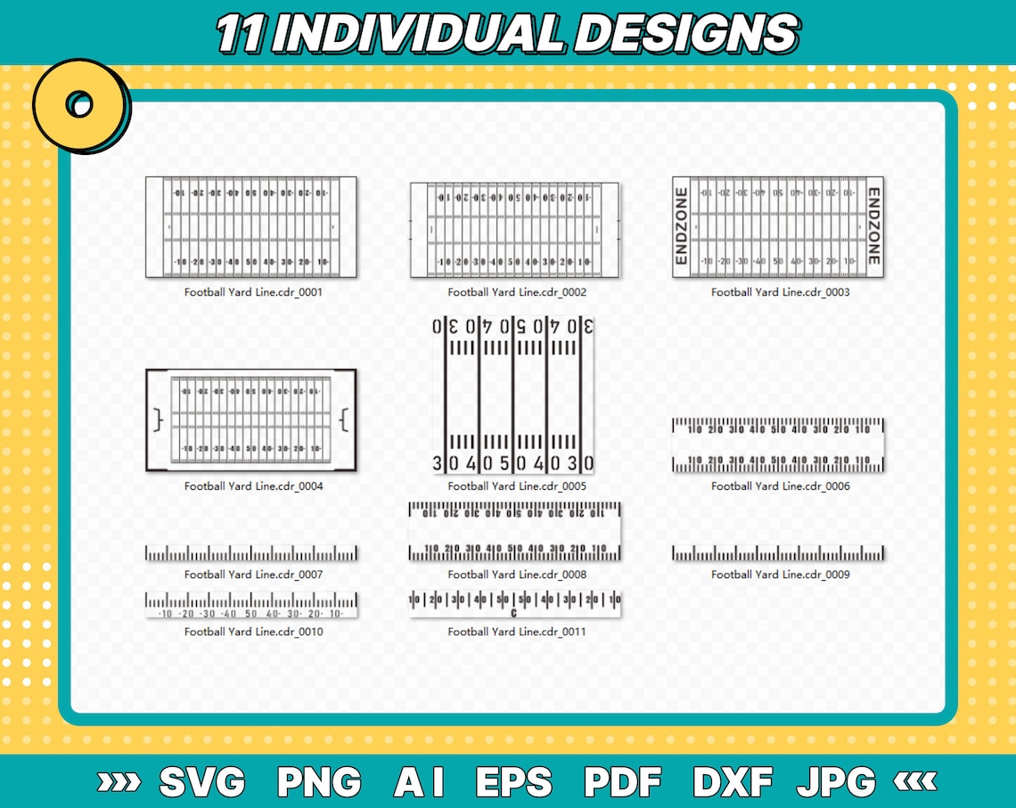 Football Yard Line Svg, Yard Line Svg, Football Field Svg, Yard Line ...