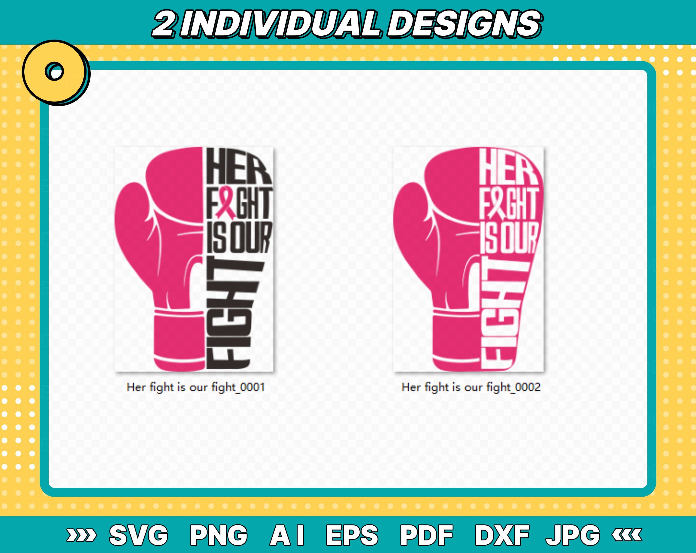 Her Fight is Our Fight Svg, Cancer Awareness Svg, Fight Cancer Together ...