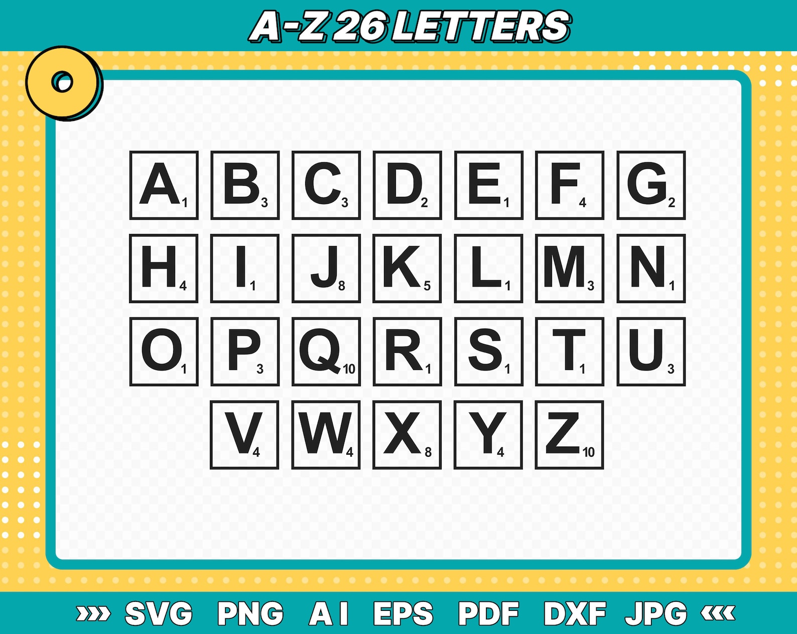 Scrabble Tiles Font TTF SVG Files for Cricut Scrabble Tiles - Etsy