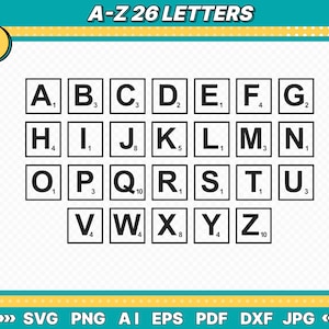 Scrabble Tiles Svg Files, Scrabble Tiles Svg Files for Cricut, Scrabble ...