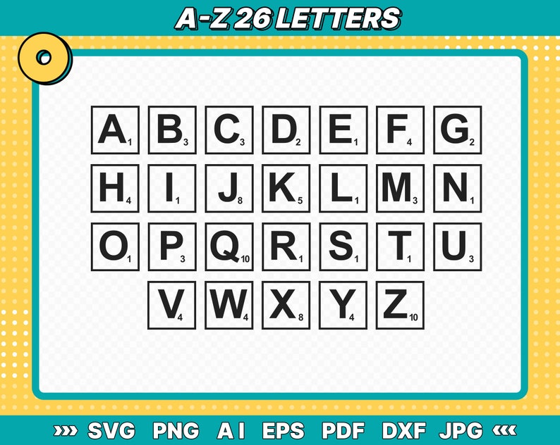 Scrabble Tiles Svg Files, Scrabble Tiles Svg Files for Cricut, Scrabble ...