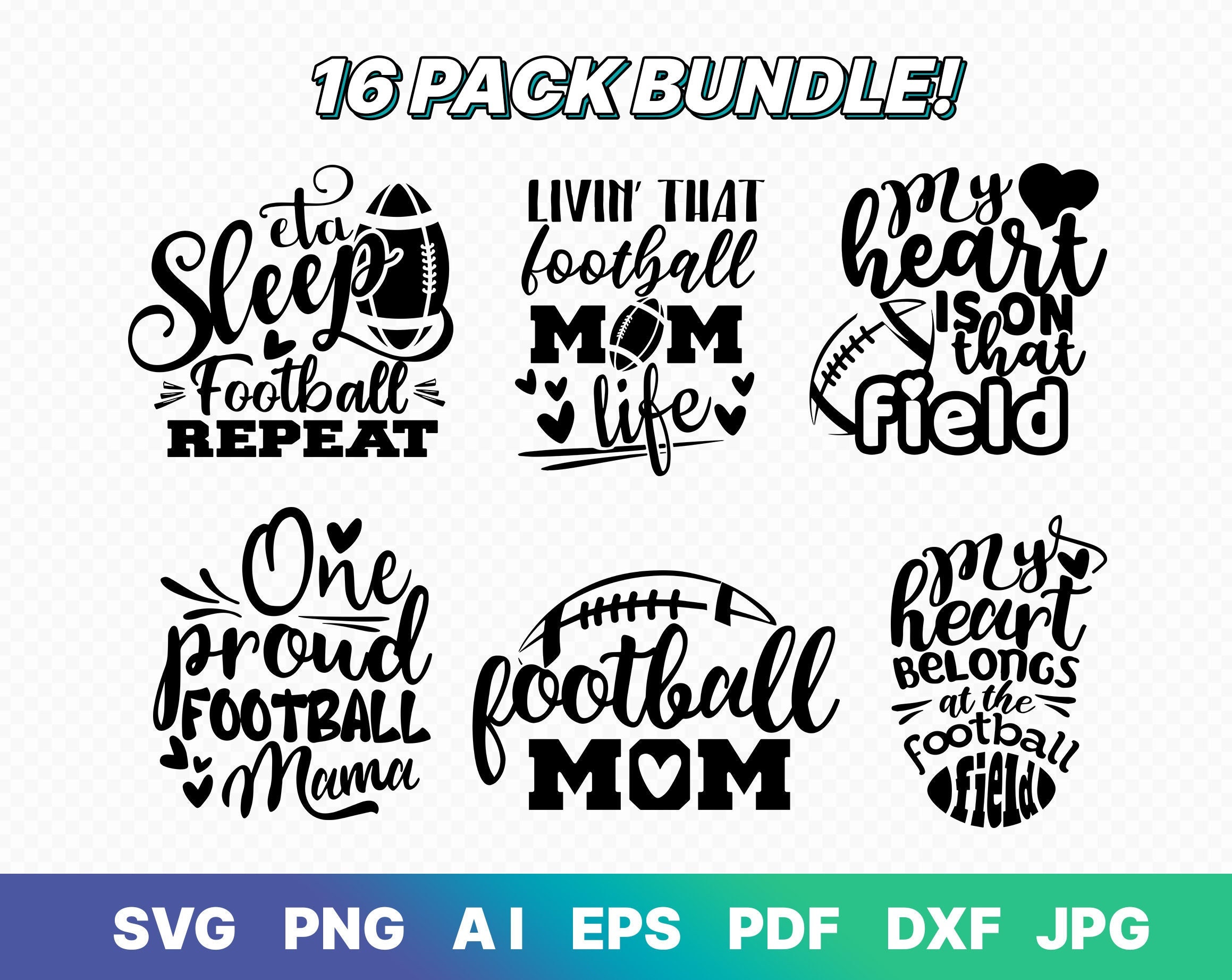 Football Mom SVG Bundle Football SVG Football Shirt SVG - Etsy