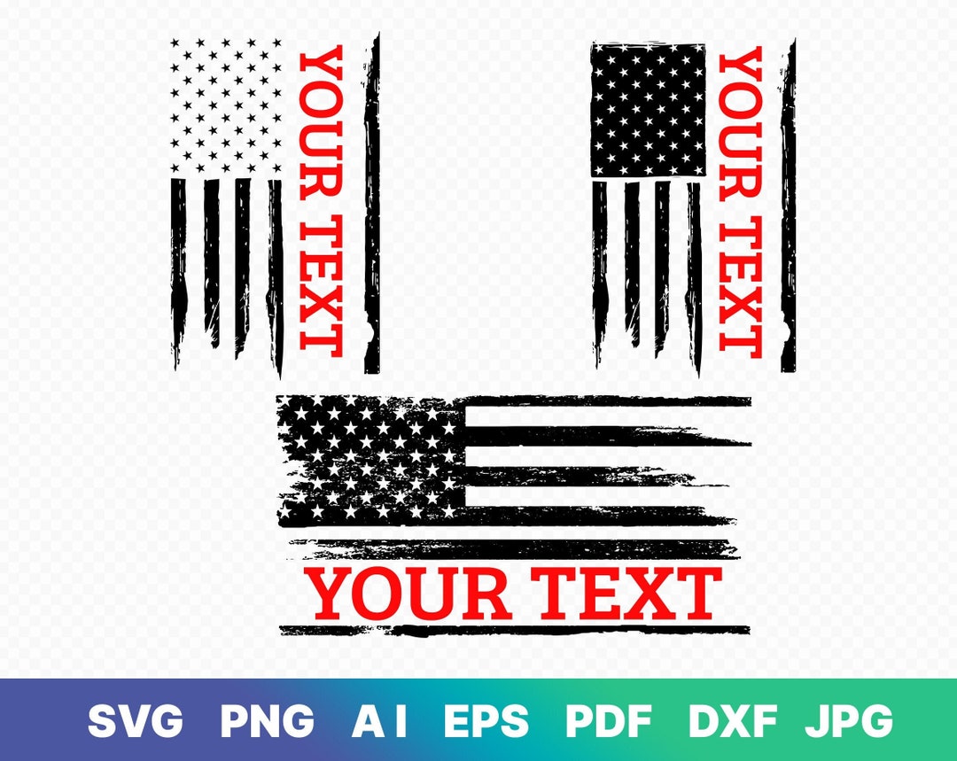 Flag Svg, Us Flag Svg, Distressed Flag Svg, Personalize It - American ...