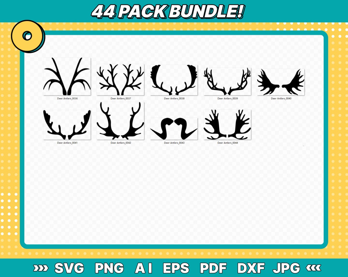 Deer Antlers Svg Deer Antlers Clipart Antlers Svg Cut Files - Etsy