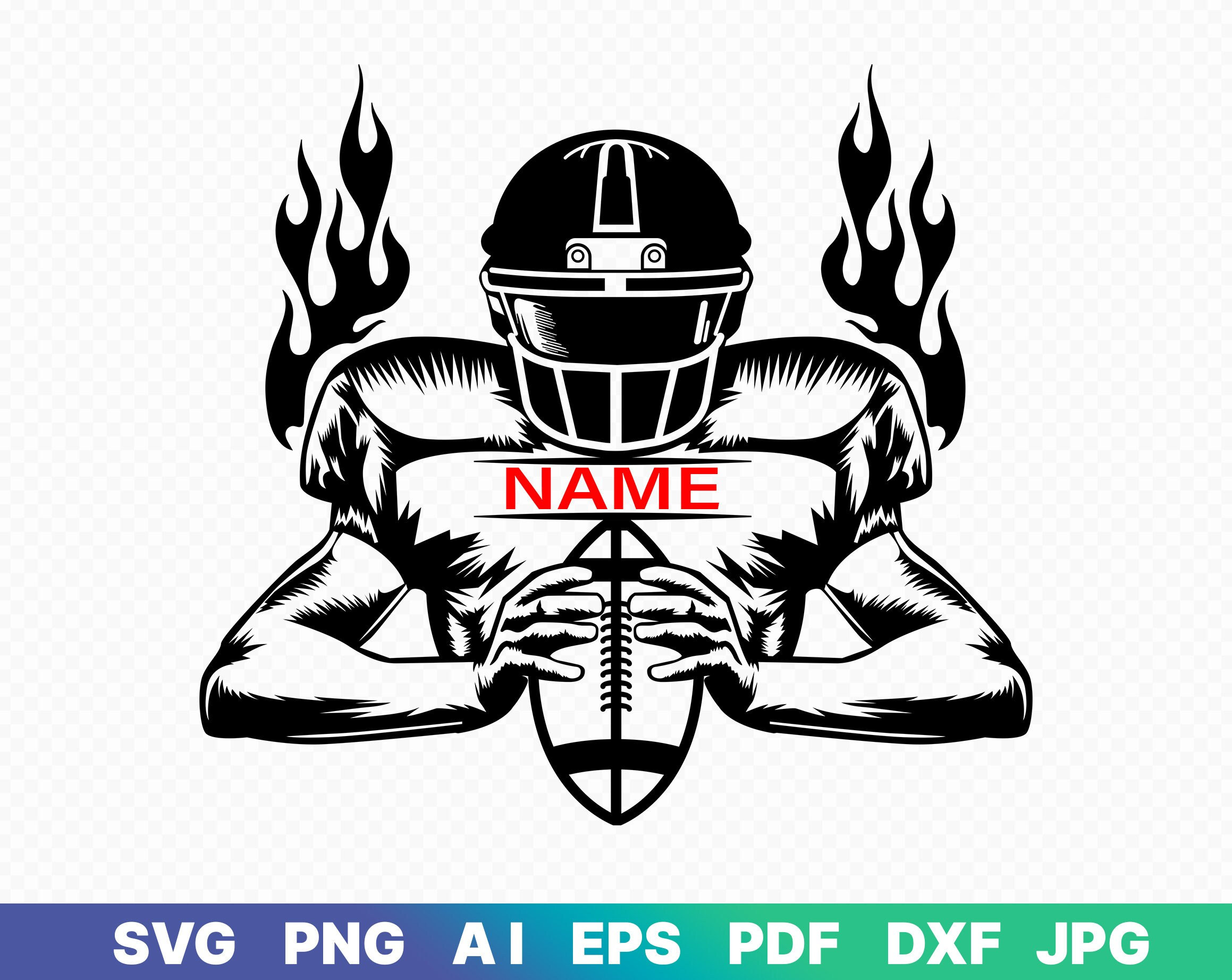 Football Player Svg, Football Name Svg, Football Svg, Football Team Svg ...