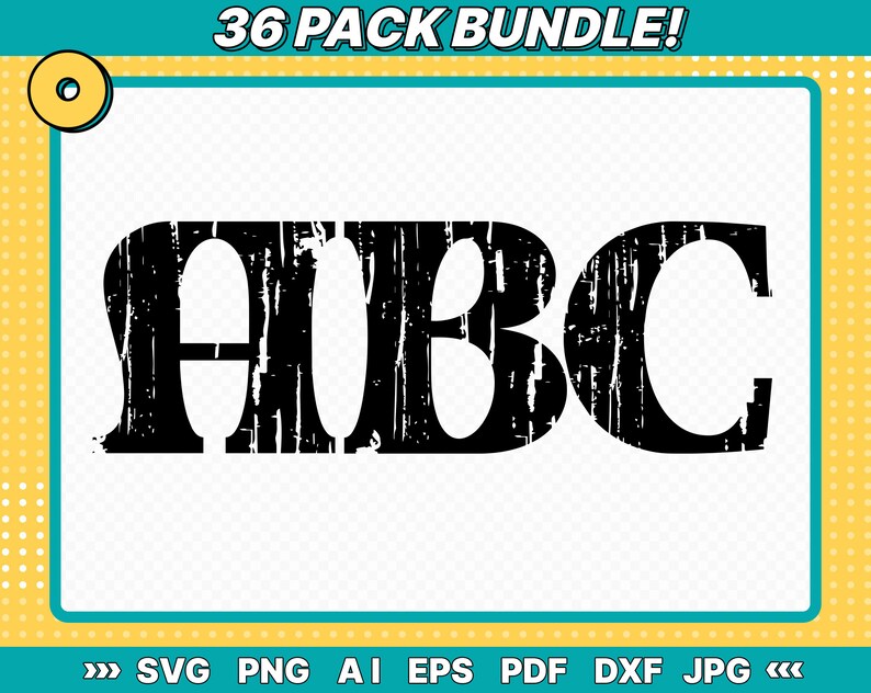 Distressed Font Svg Files Grunge Letters and Numbers - Etsy