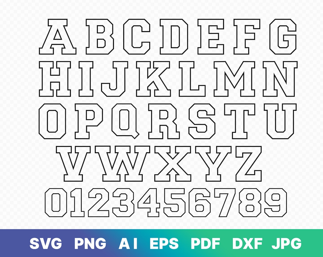 Sport Font Svg, Instant Download, Sport Alphabet Svg, Sport Numbers Svg ...