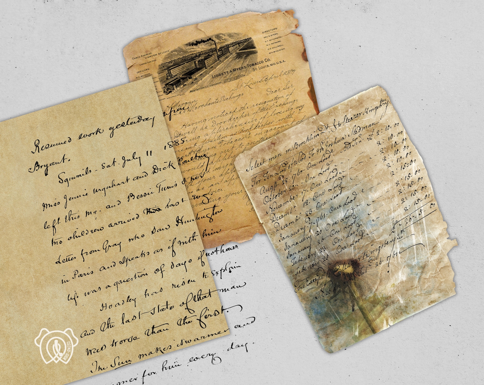 Old Handwriting Overlays Digital Vintage Handwritten Letters - Etsy