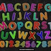 Rainbow Chalkboard Bunting Banners Clip Art 3D Alphabet and - Etsy