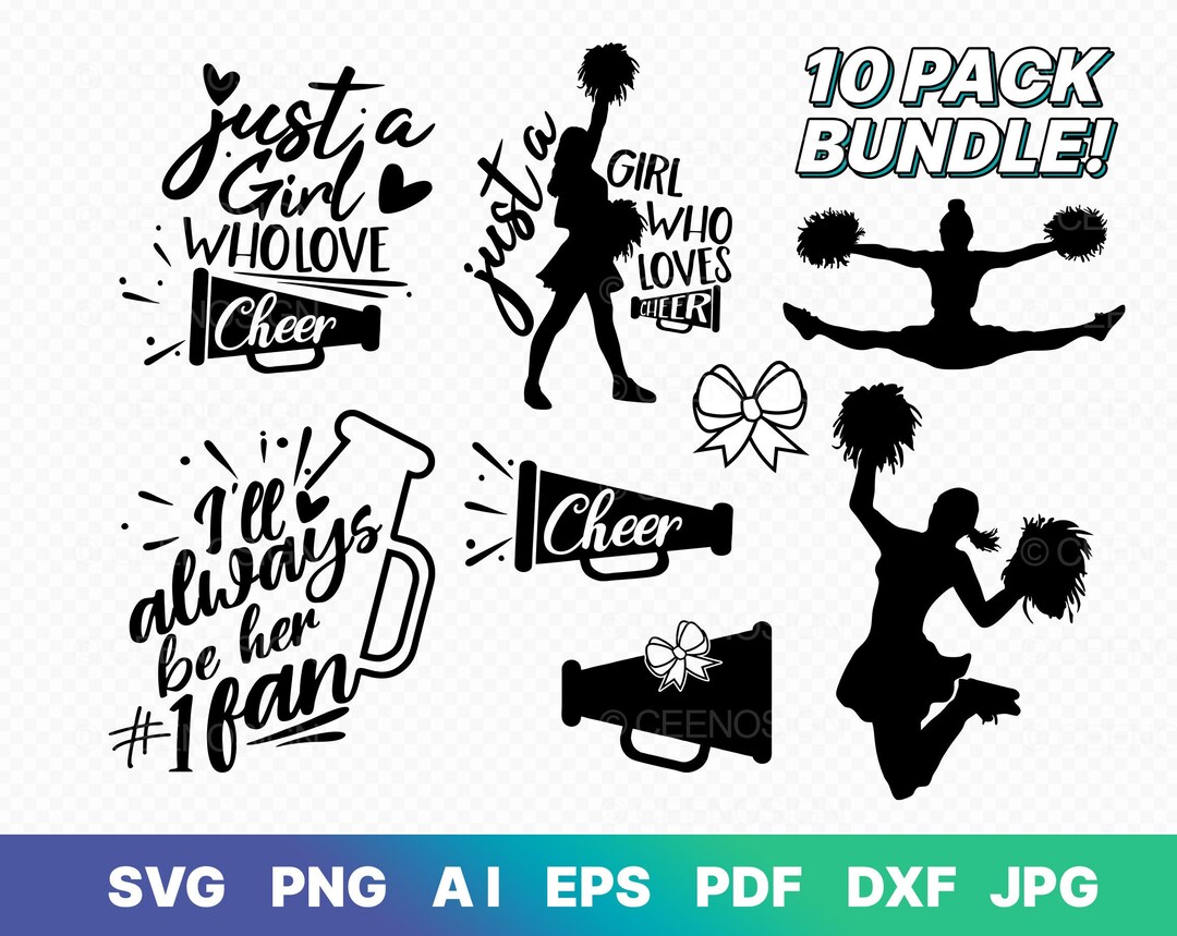 Cheer BIG SVG Bundle, Cheerleading SVG, Cheer Svg, Megaphone Svg, Cheer ...