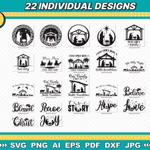 Nativity SVG Bundle,christmas Svg,christmas Decoration,clip Art,vector ...