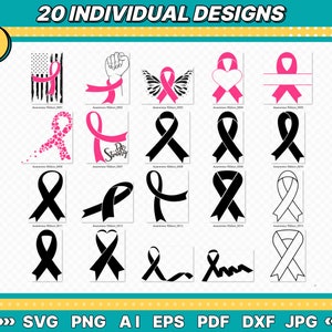 Awareness Ribbon Svg, Awareness Ribbon Clipart, Breast Cancer Svg ...