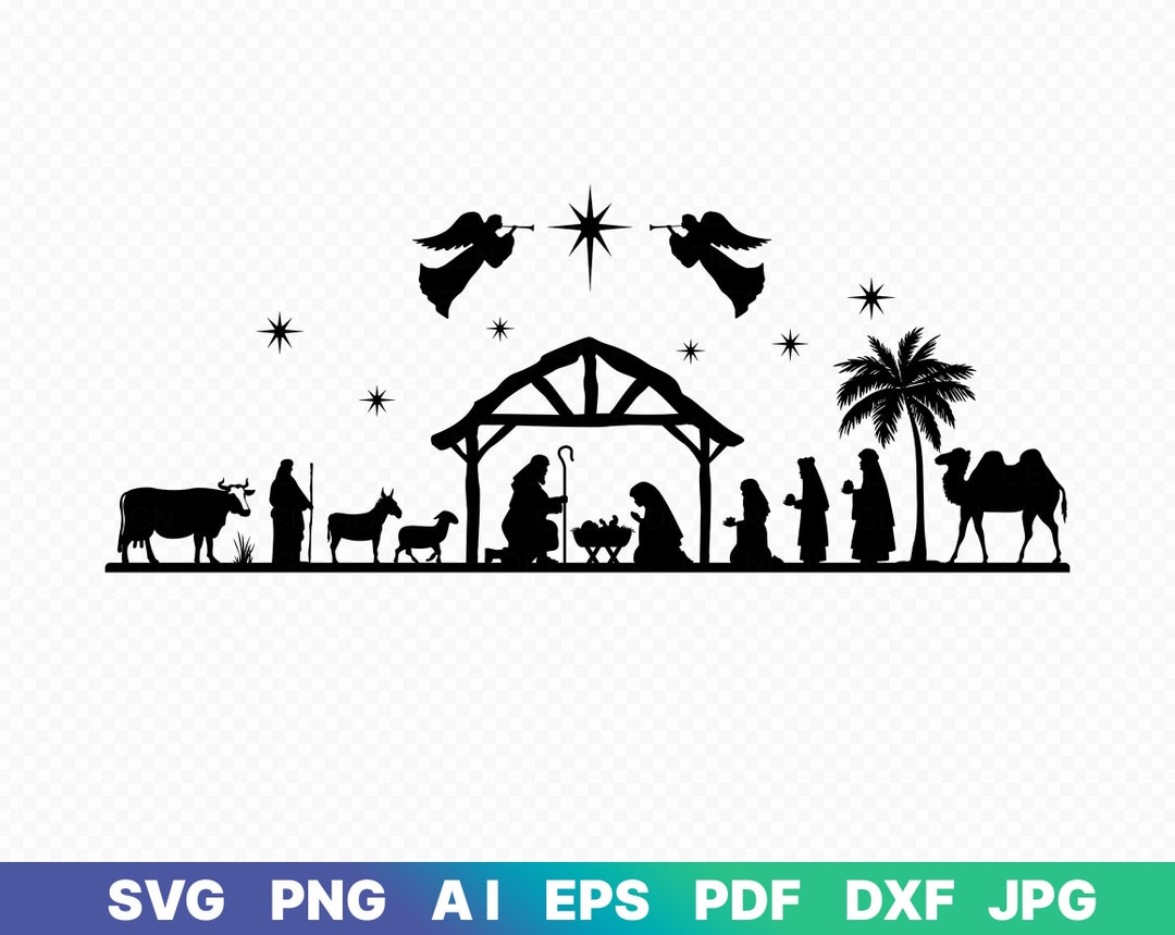 Nativity Scene SVG, Nativity Svg,christmas SVG, Christmas Decoration ...