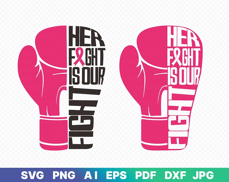 Her Fight is Our Fight Svg, Cancer Awareness Svg, Fight Cancer Together ...