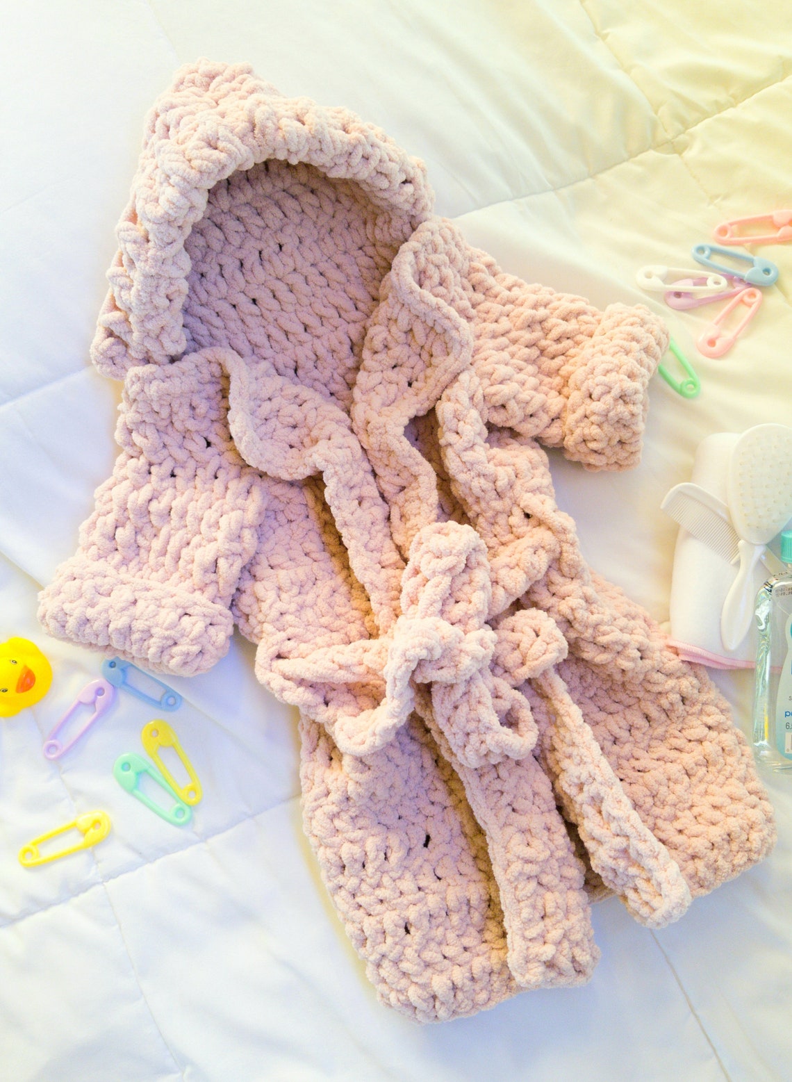 Crochet Pattern Baby Bathrobe Crochet Pattern Cuddly - Etsy