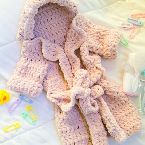 Crochet Pattern Baby Bathrobe Crochet Pattern Cuddly - Etsy
